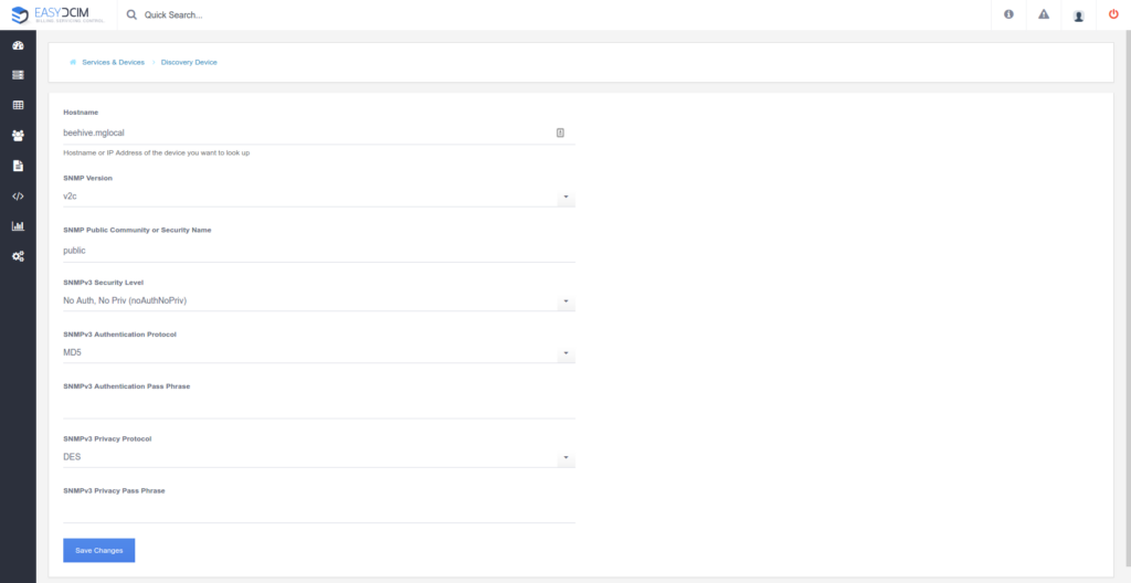 Adding Device & IPMI Configuration Setup to EasyDCIM