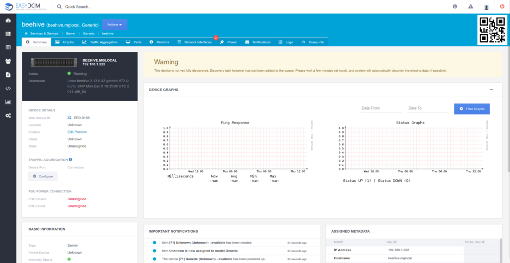 Adding Device & IPMI Configuration Setup to EasyDCIM