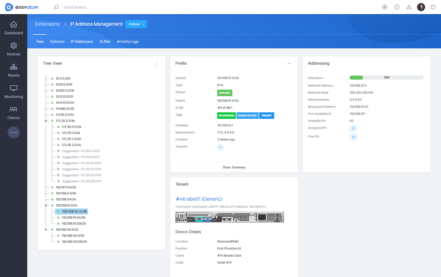 Administration - EasyDCIM