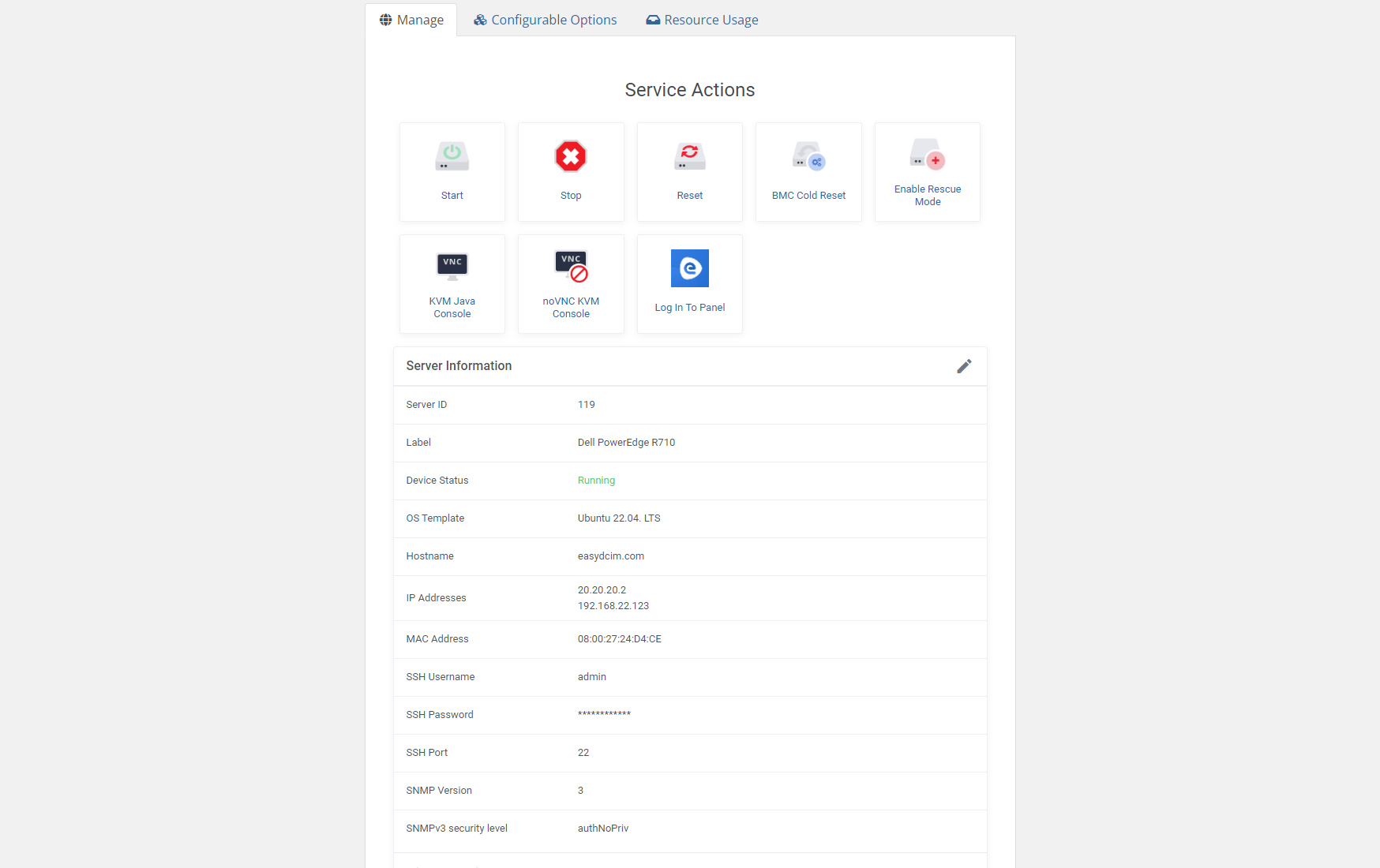 Billing Integration - EasyDCIM