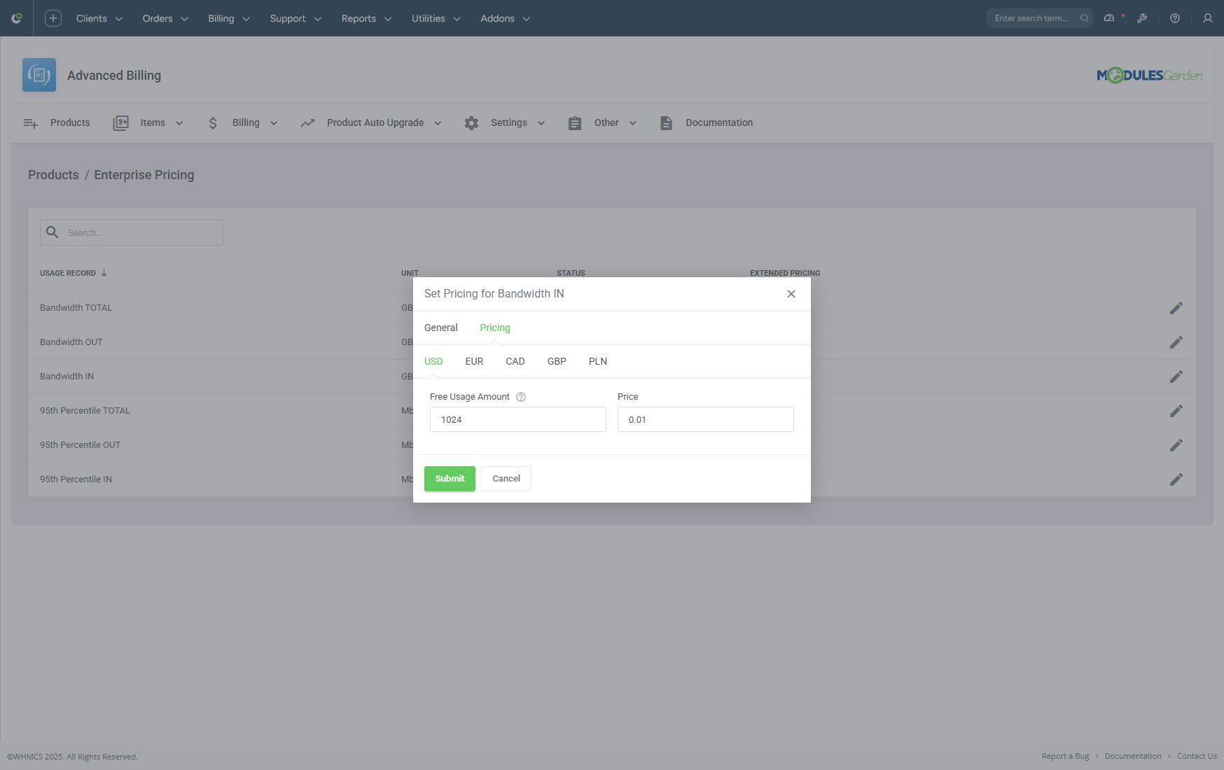 Billing Integration - EasyDCIM
