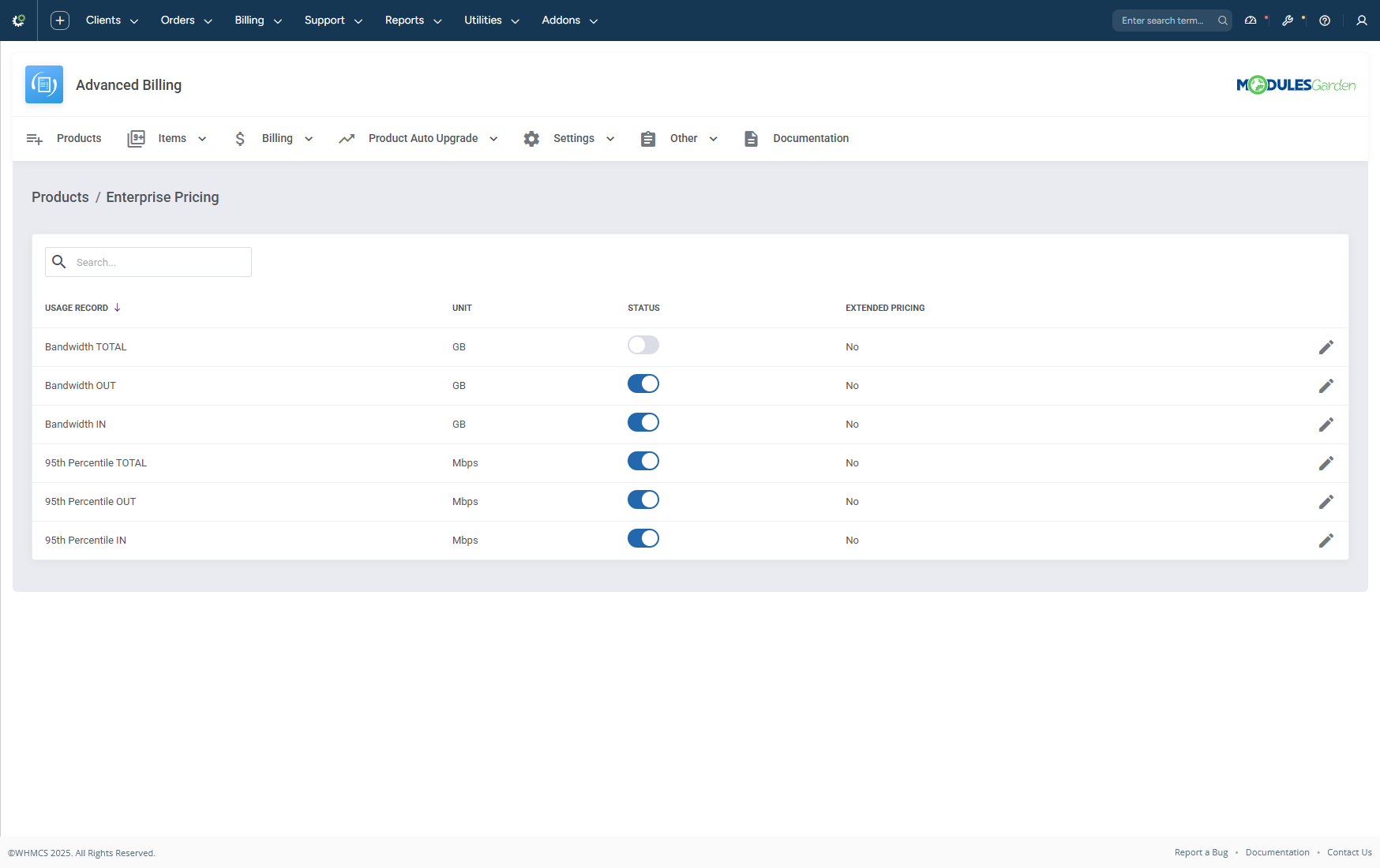 Billing Integration - EasyDCIM