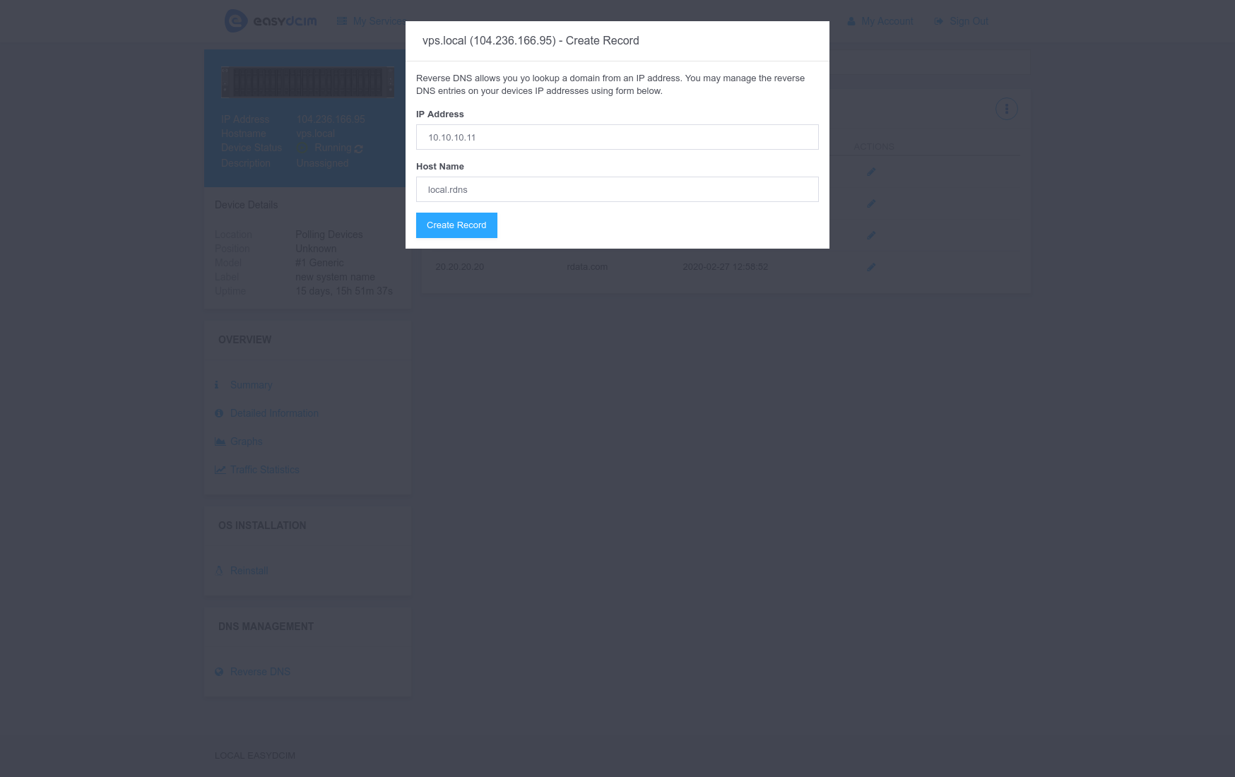 Client Control - EasyDCIM