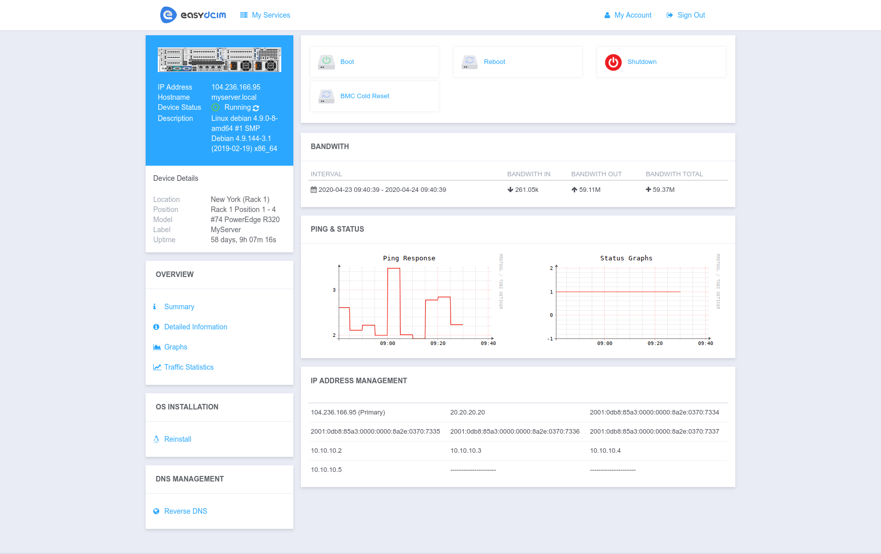 Client Control - EasyDCIM