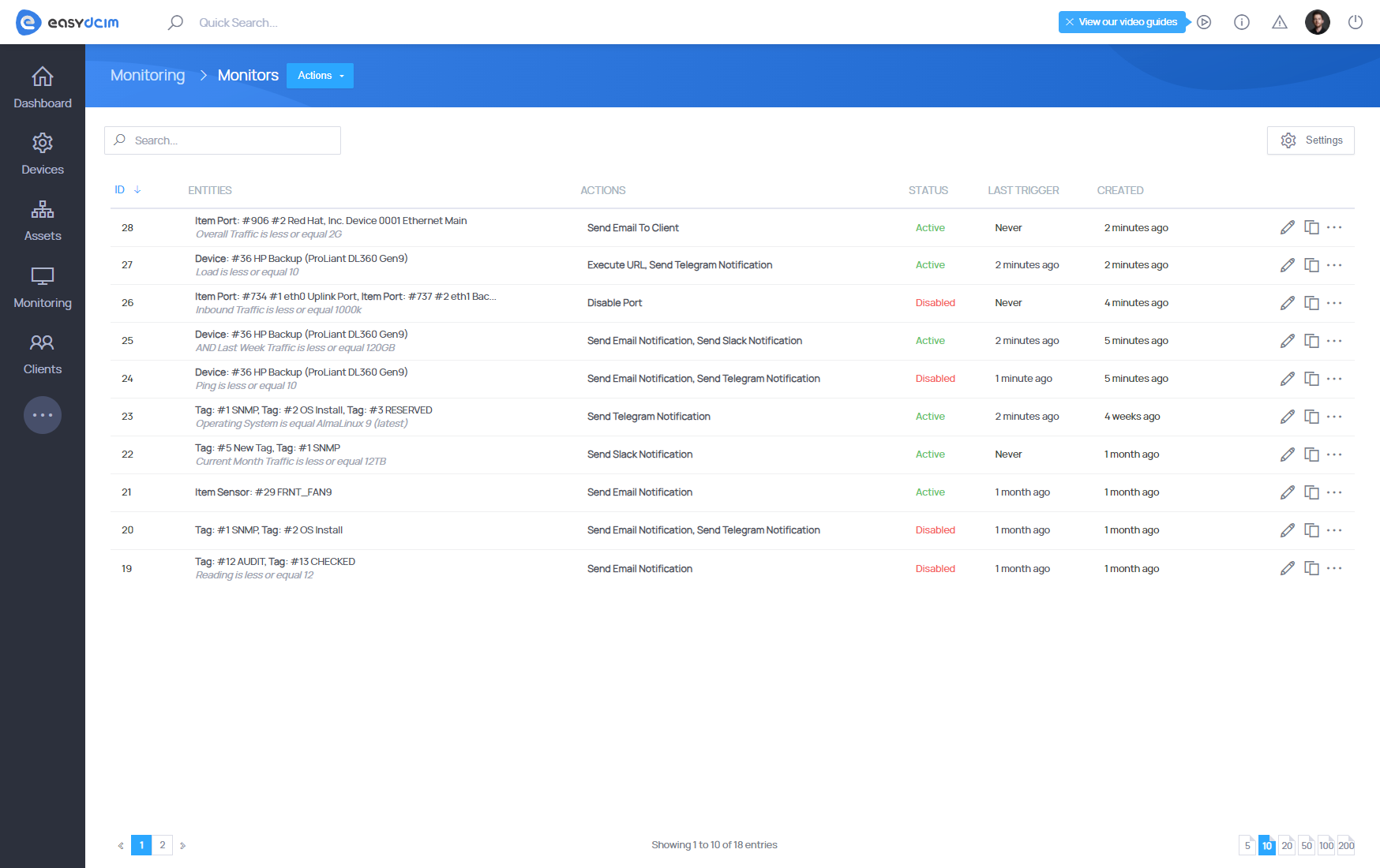 Monitoring - EasyDCIM